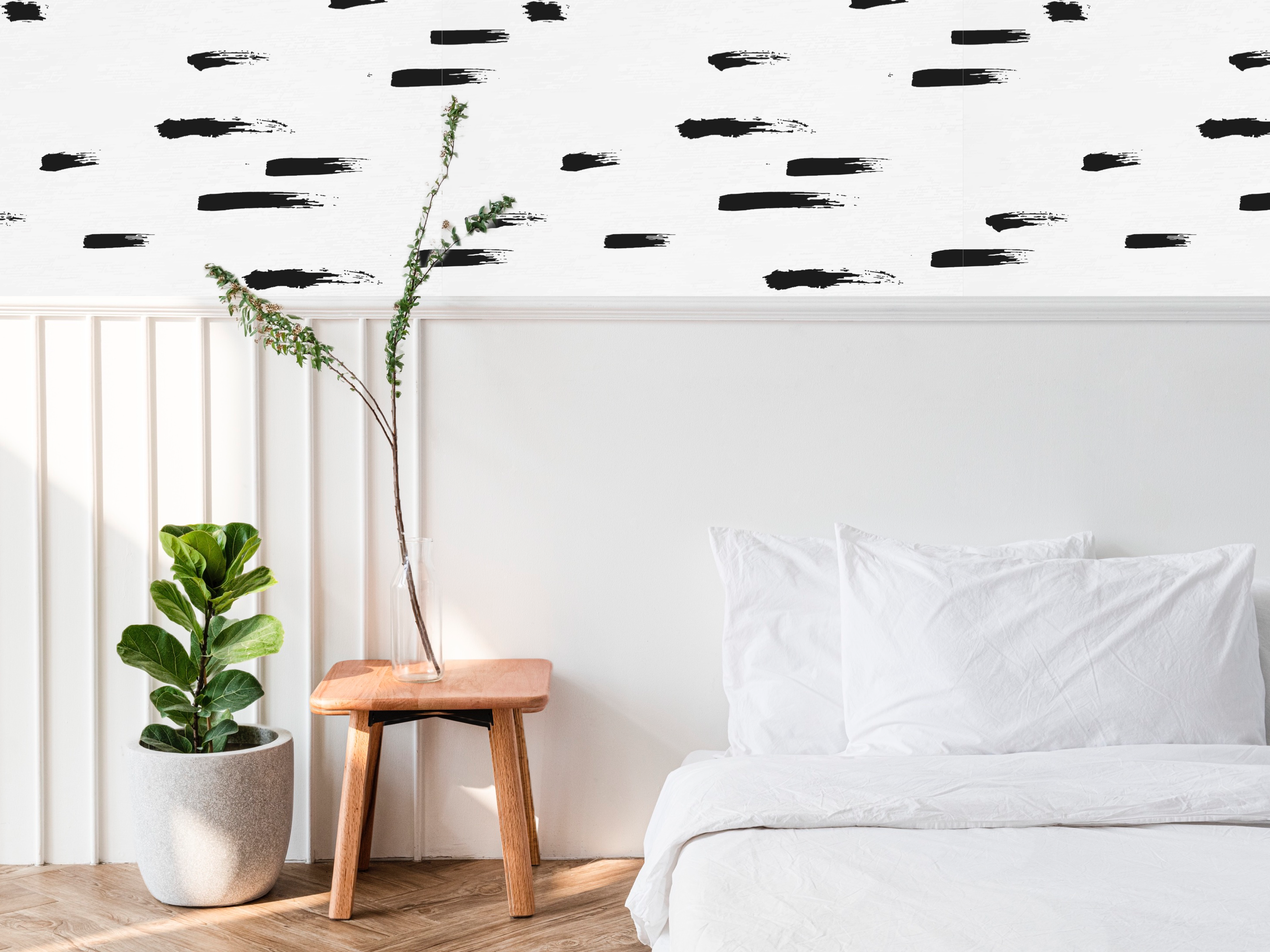 Wallpaper Black Whispy Smudge – Ateliér Wall Design